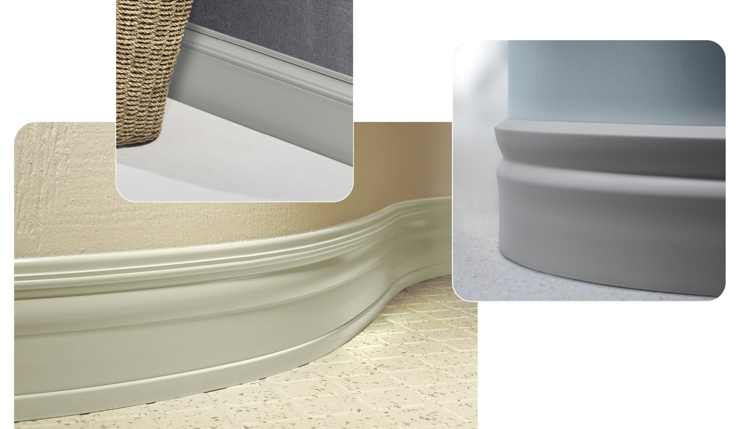 contours profiled wall base system - Roppe