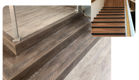 impression luxury vinyl stair treads - Roppe